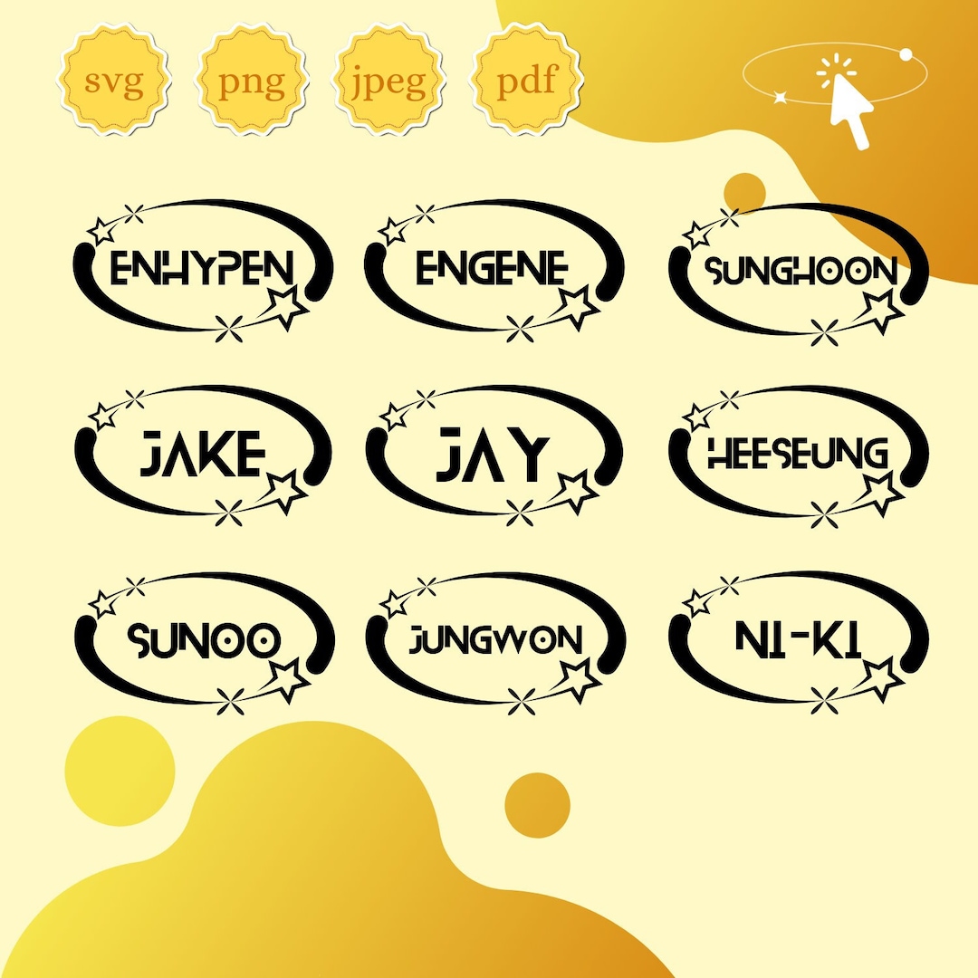 ENHYPEN Svg Png Jpg Pdf ~ ENHYPEN ENGENE Digital Stickers ~ Kpop ...