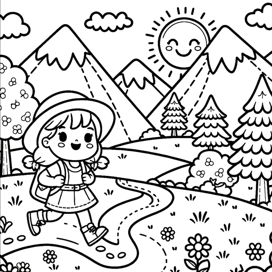 Coloring Book Page for Kids, Printable and Instant Download - Etsy