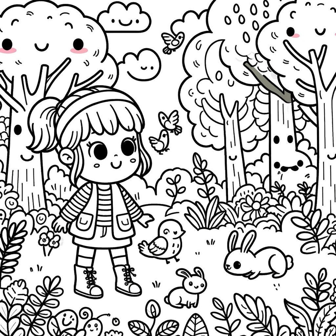 Coloring Book Page for Kids, Printable and Instant Download - Etsy