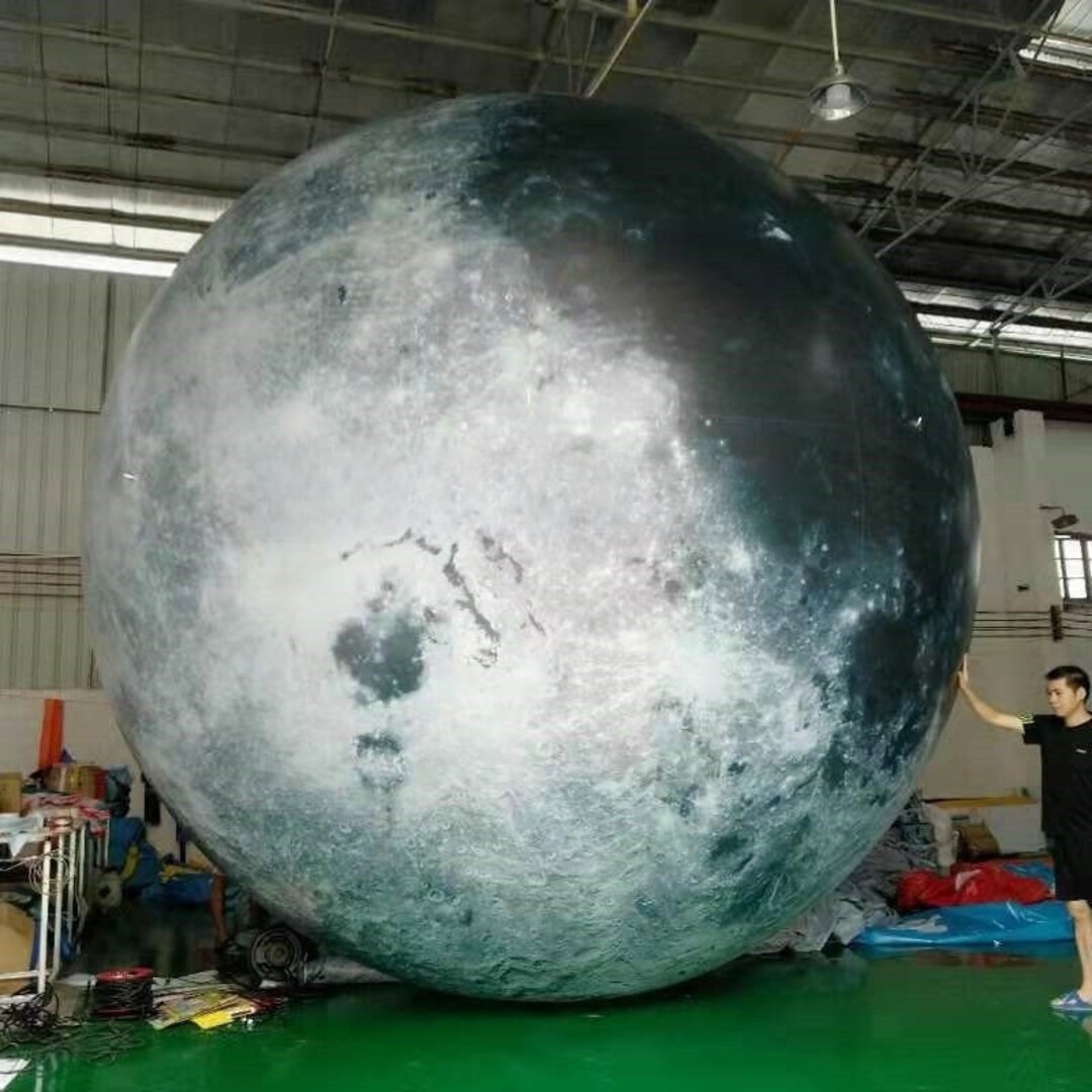 5m Large Led Inflatable Globe Balloon Custom Moon Planet Decor Lighting ...