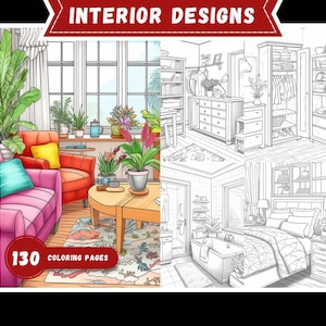 Cozy Interior Coloring Book Printable Warm Home Coloring Pages ...