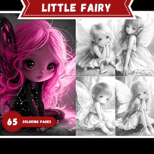 Charming Chibi Fairy Coloring Book Printable Little Fairies Coloring ...