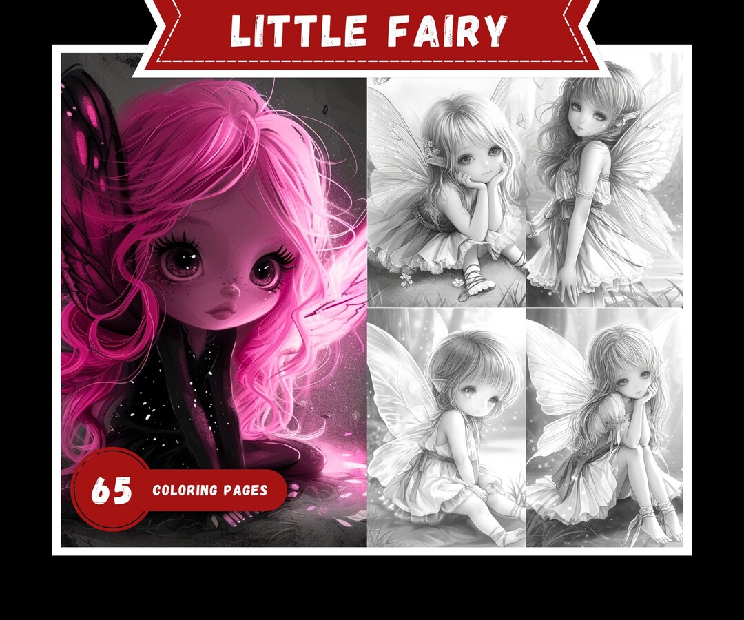 Charming Chibi Fairy Coloring Book Printable Little Fairies Coloring ...