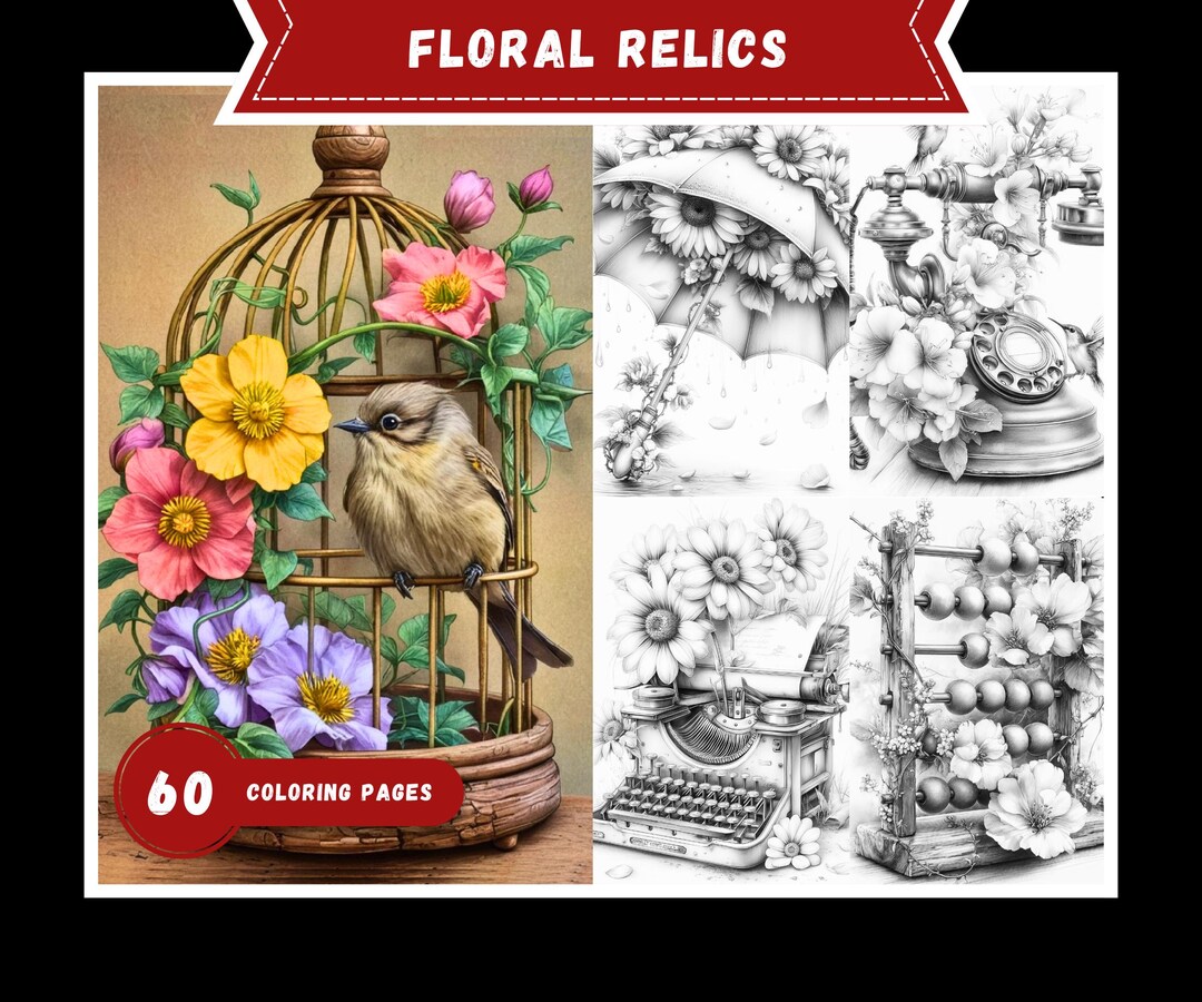Enchanted Still Life Coloring Book: Vintage Objects & Floral Art (PDF ...
