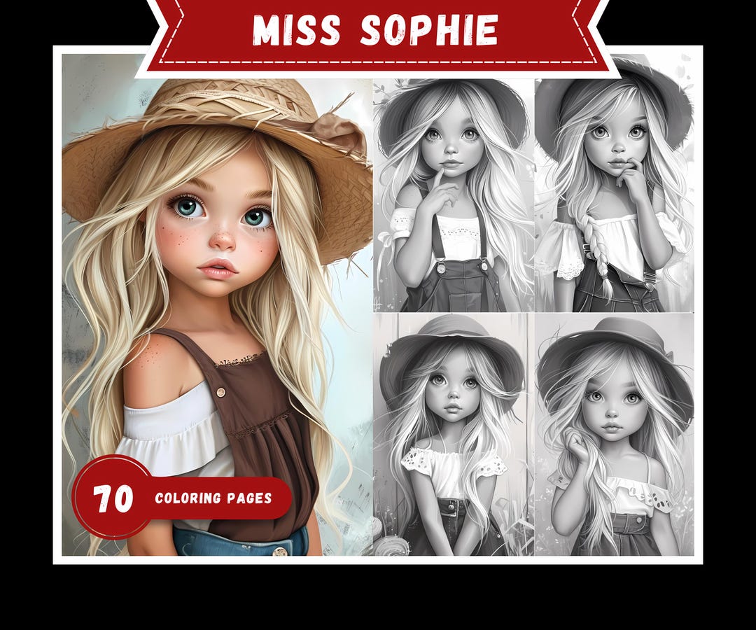 Lovely Girl Coloring Book Printable Sweet Little Woman Coloring Pages ...