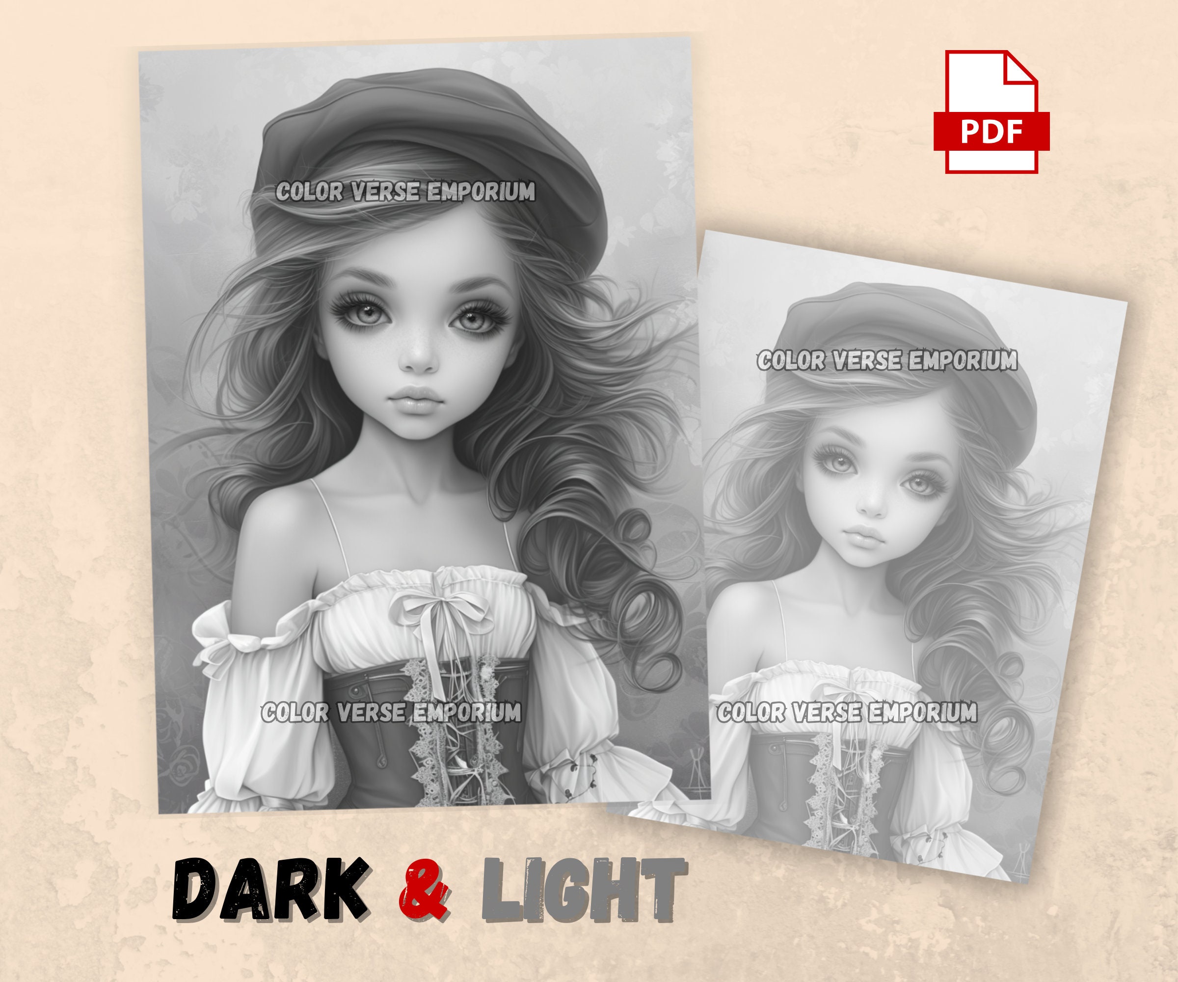 47 Charming Girl Coloring Book Printable Elegant Woman Portrait ...