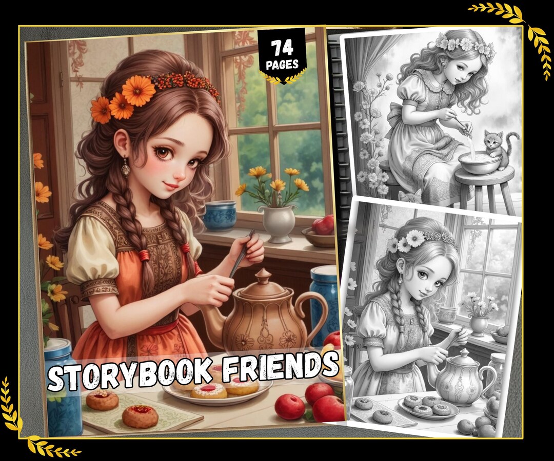 74 Cute Girl Coloring Book, Fantasy Coloring Pages, Colouring Book ...