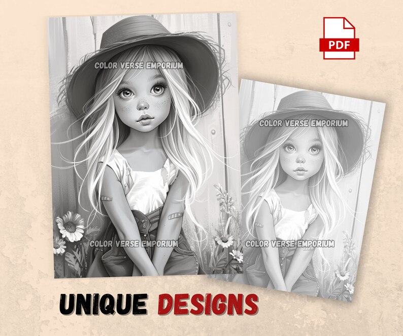 Lovely Girl Coloring Book Printable Sweet Little Woman Coloring Pages ...