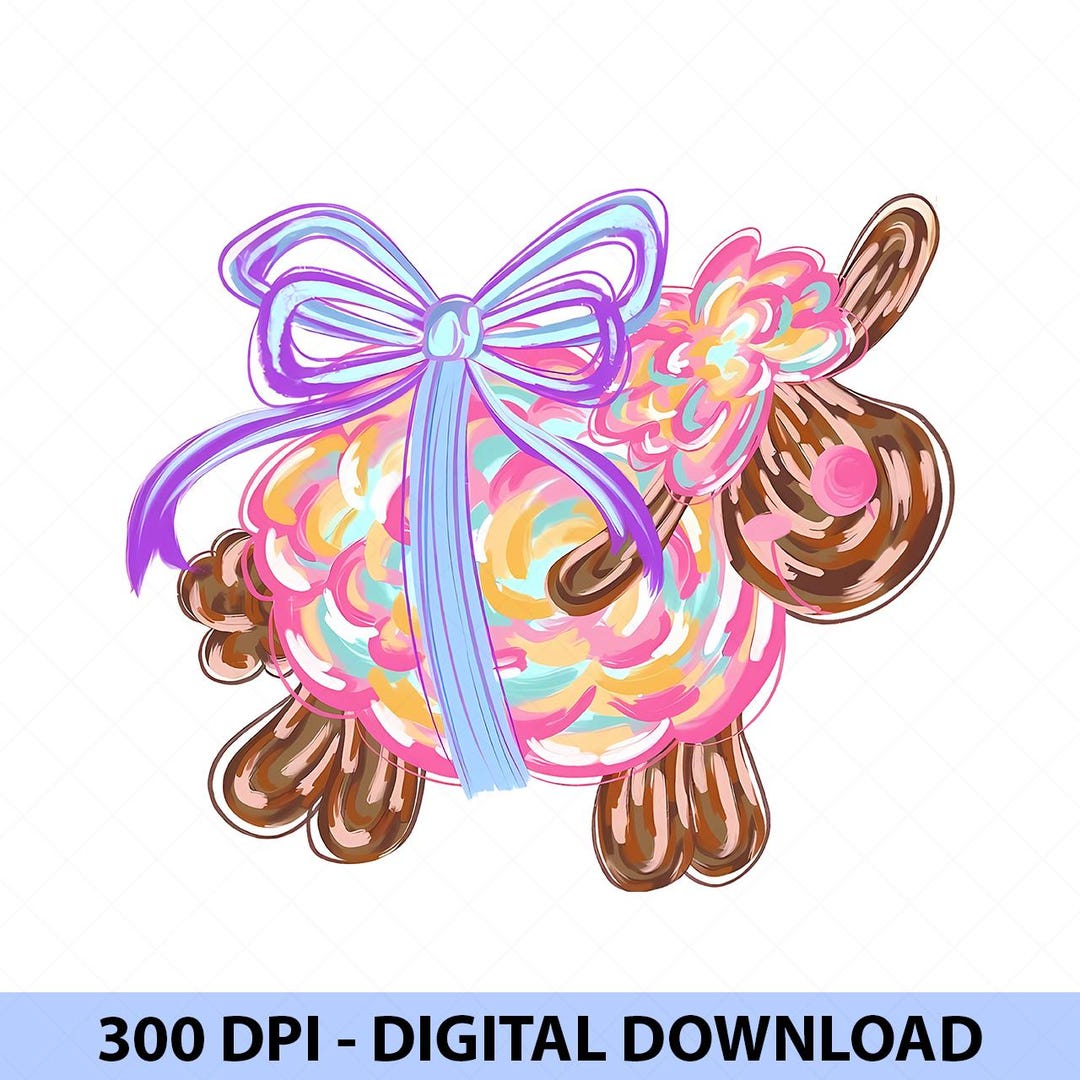 Sheep Easter Coquette Png, the Lord is My Shepherd Png, Lord's Prayer ...