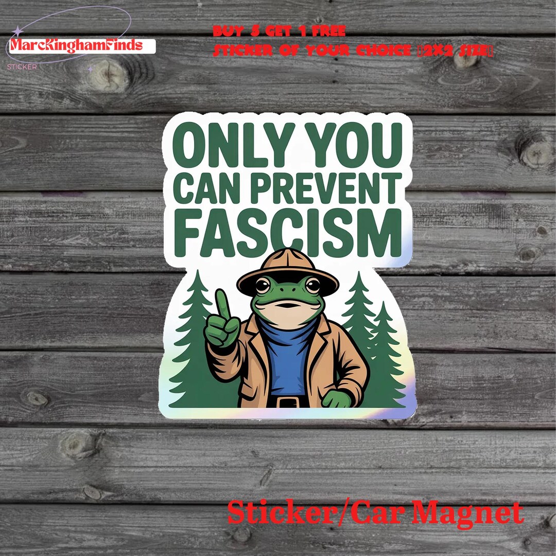Freedom Frog Anti-fascist Sticker/car Magnet, Political Protest Decal ...