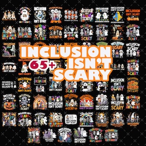 65+ Inclusion Isn't Scary PNG, Halloween Ghost Skeleton Disability ...