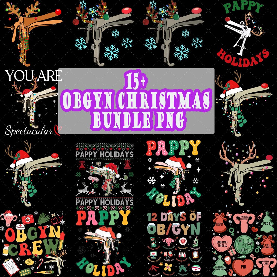15+ OBGYN Christmas Bundle Png, Obstetrician Gynecologist Christmas Png ...