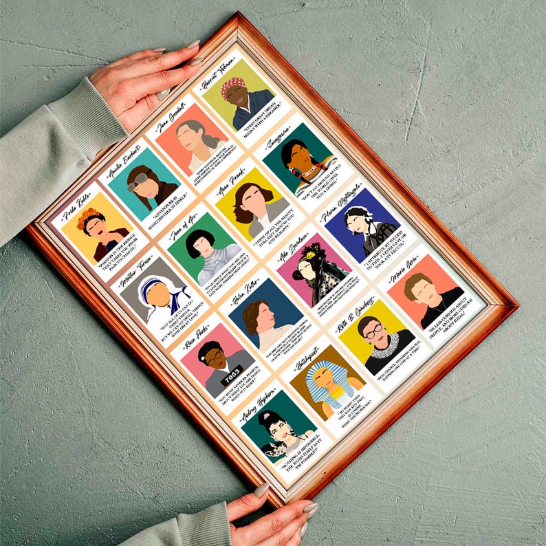 Set of Empowered Women of History, Classroom Posters, Girl Power Art ...