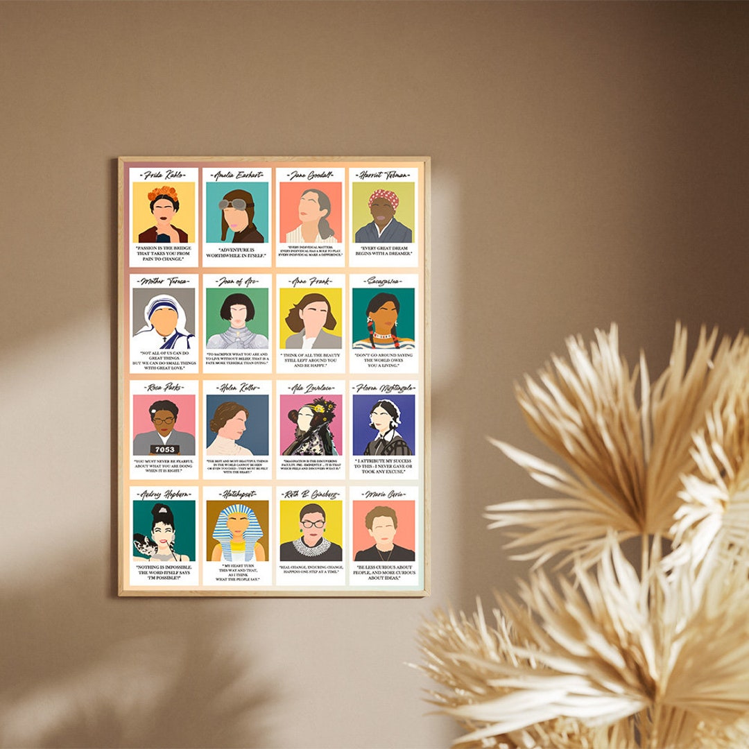 Set of Empowered Women of History, Classroom Posters, Girl Power Art ...