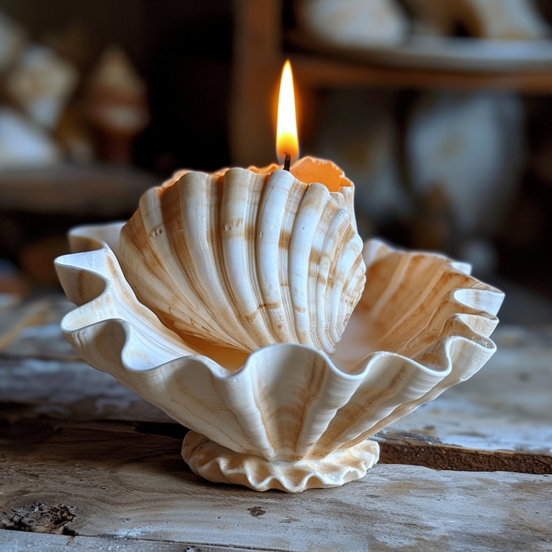 Artisan Shell Candle Holder Creations - Etsy