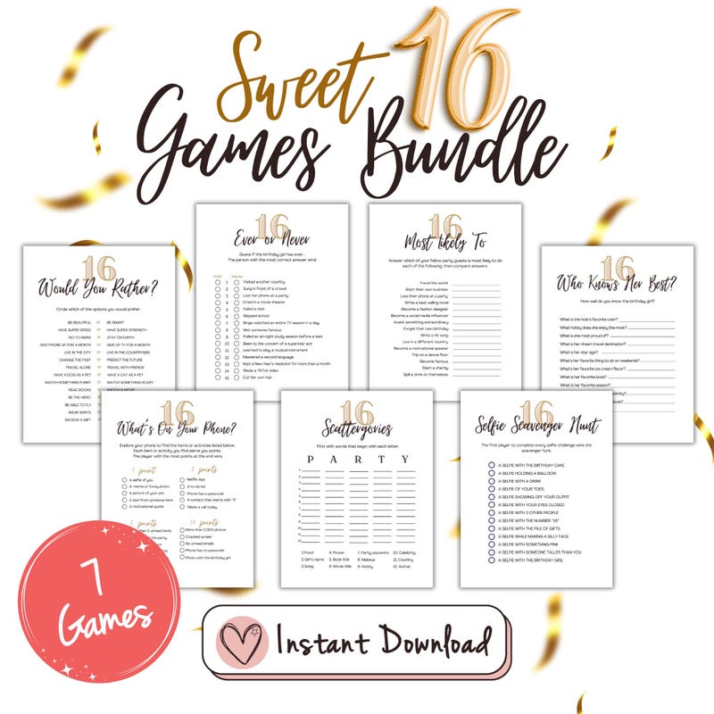 Sweet 16 Party Downloads - Etsy