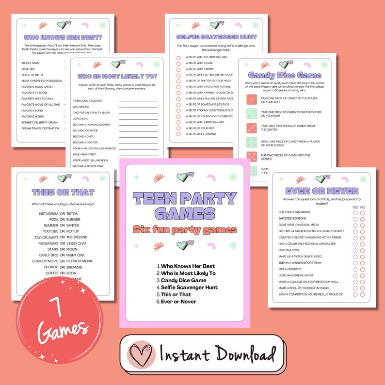Party Games for Teen Girls, Teen Girl Birthday Party Games, Girls ...