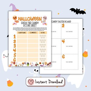 Halloween Guess the Candy Game for Kids, Halloween Printable Game for ...