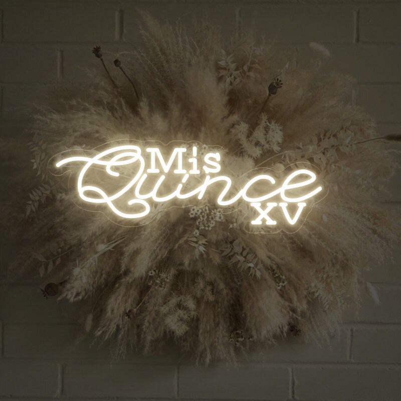 Mis Quince XV Neon Sign, Custom 15th Birthday Party Decor Light, Sweet ...