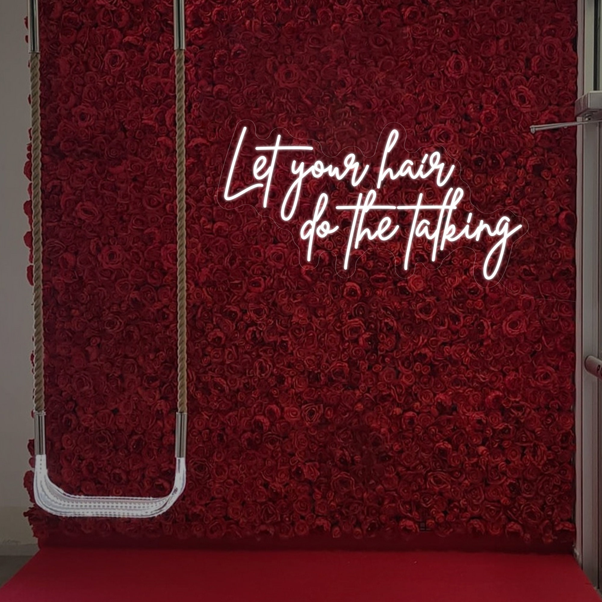 Let Your Hair Do The Talking Neon Sign Hair Salon Decor Beauty Room
