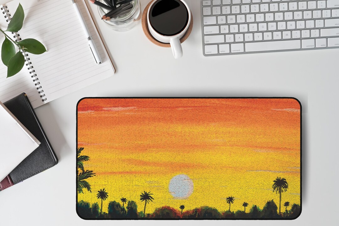 Nature Inspired Sunset Desk Mat Tranquil Aesthetic Mat for Work Serene ...