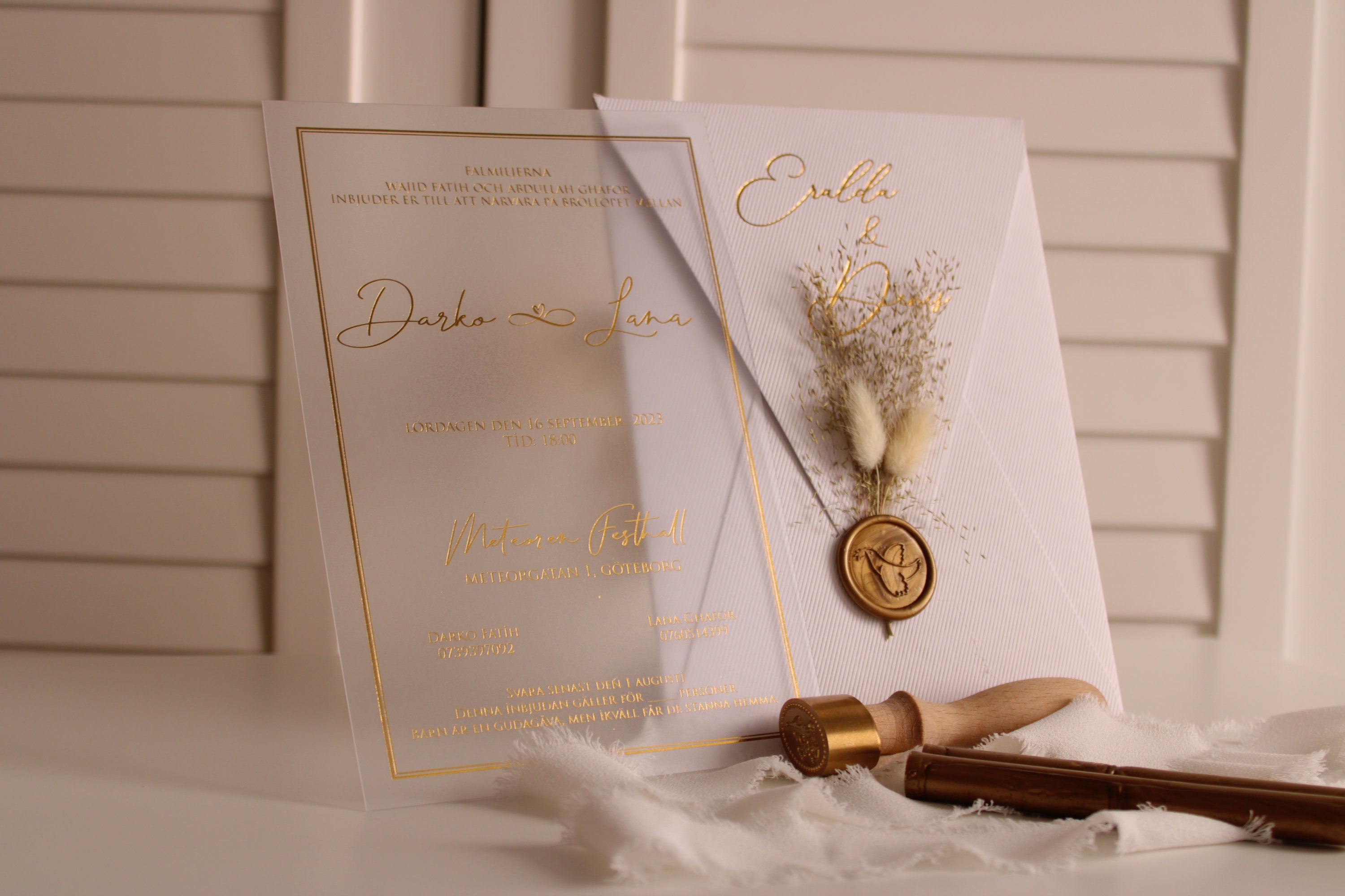 Elegant Ice Plexiglass Invitation Custom Serrated Envelope With Cotton ...