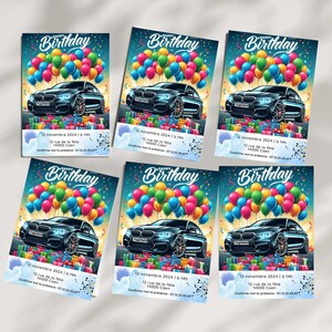 BMW Birthday Card, Customizable BMW Car Birthday Invitation ...