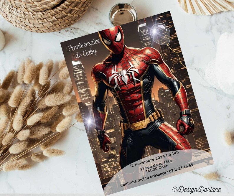 Editable Spider Man Birthday Invitation Template, Printable Super Hero ...