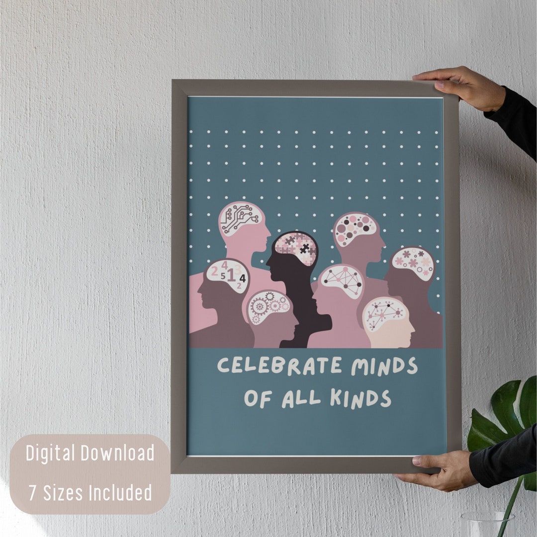 Celebrate Minds of All Kinds Printable Wall Art: Diversity and ...