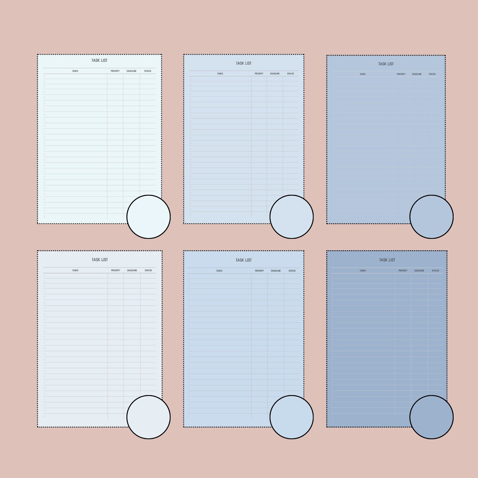 Task List, to Do List, Template for Goodnotes, Printable A4 PDF, 12 ...