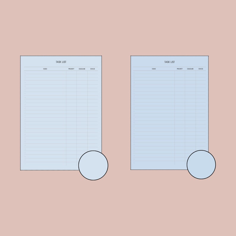 Task List, to Do List, Template for Goodnotes, Printable A4 PDF, 12 ...