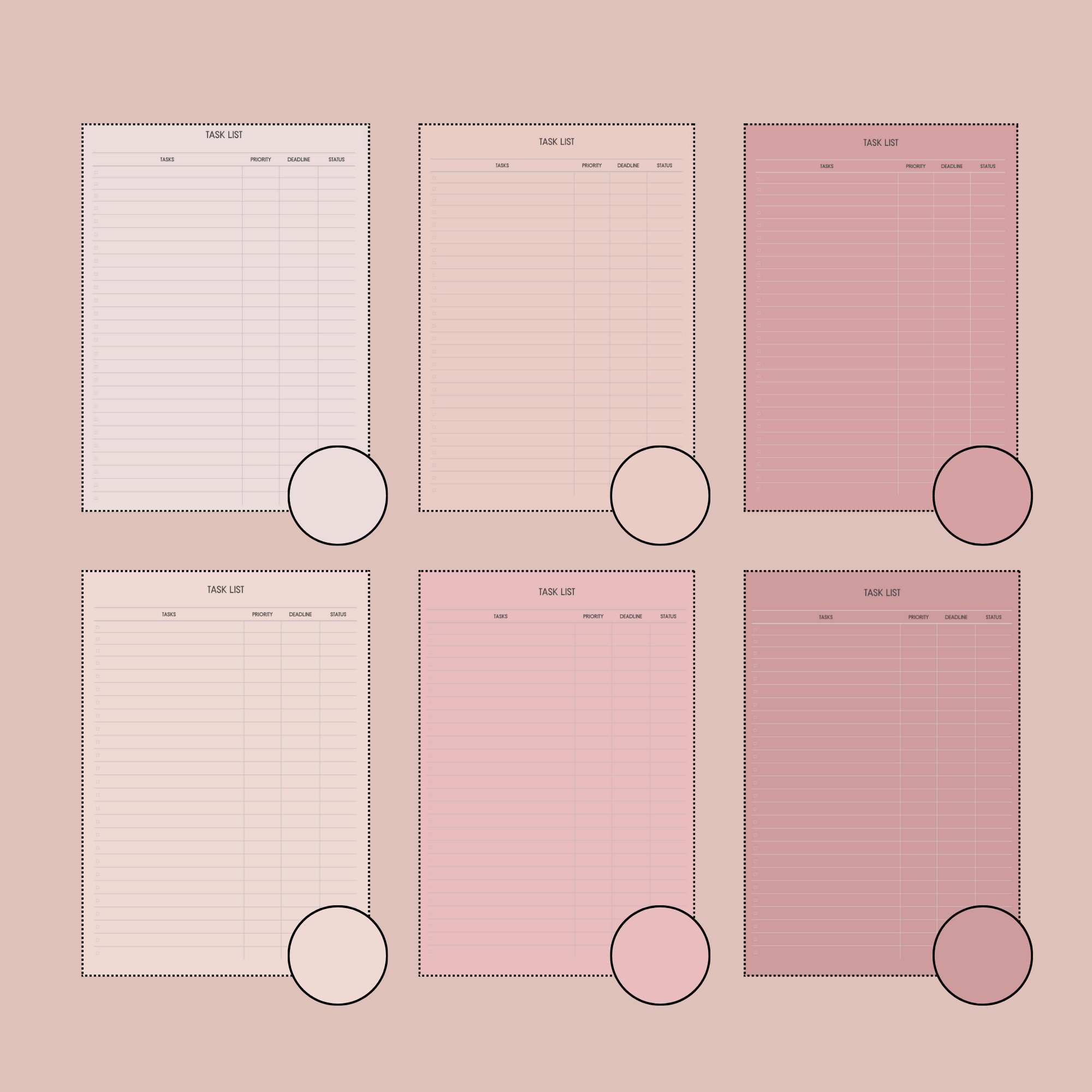 Task List, to Do List, Template for Goodnotes, Printable A4 PDF, 12 ...