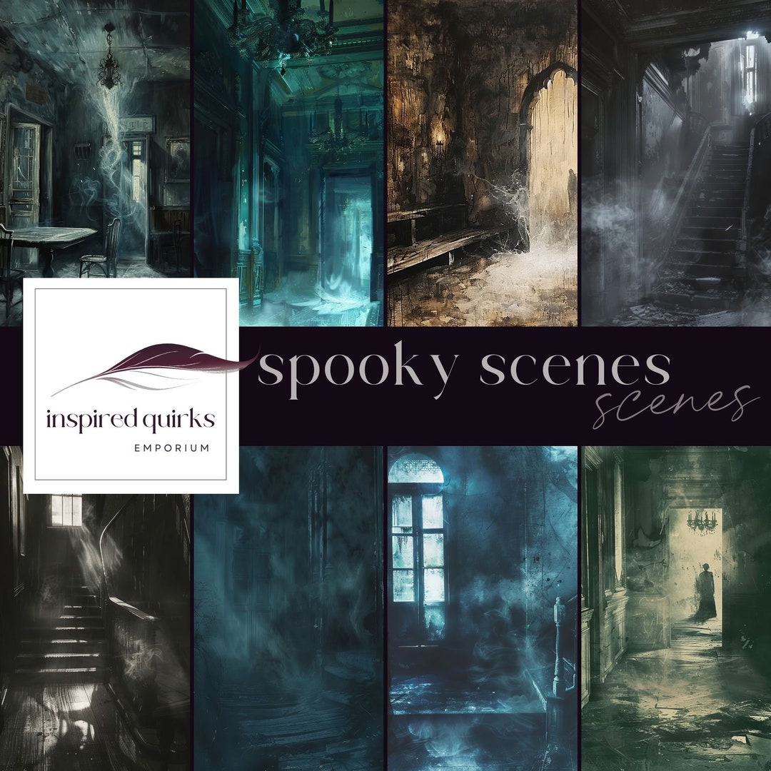 Haunted House Backdrops, Scary House Background, Halloween Ghost Junk ...