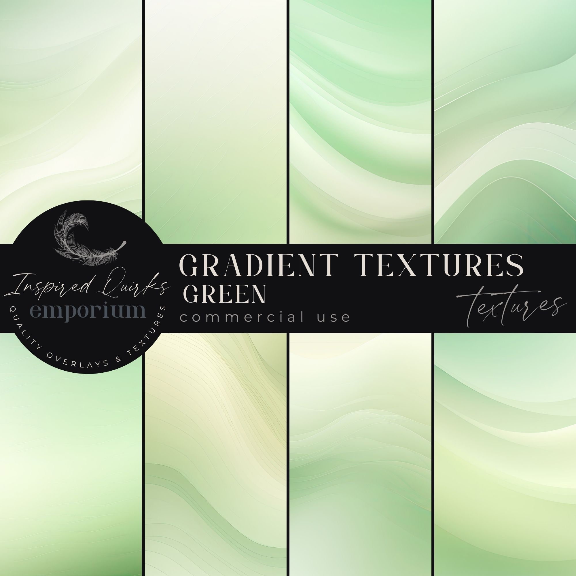 Green Gradient Overlays Photoshop, Pastel Digital Download, Junk ...