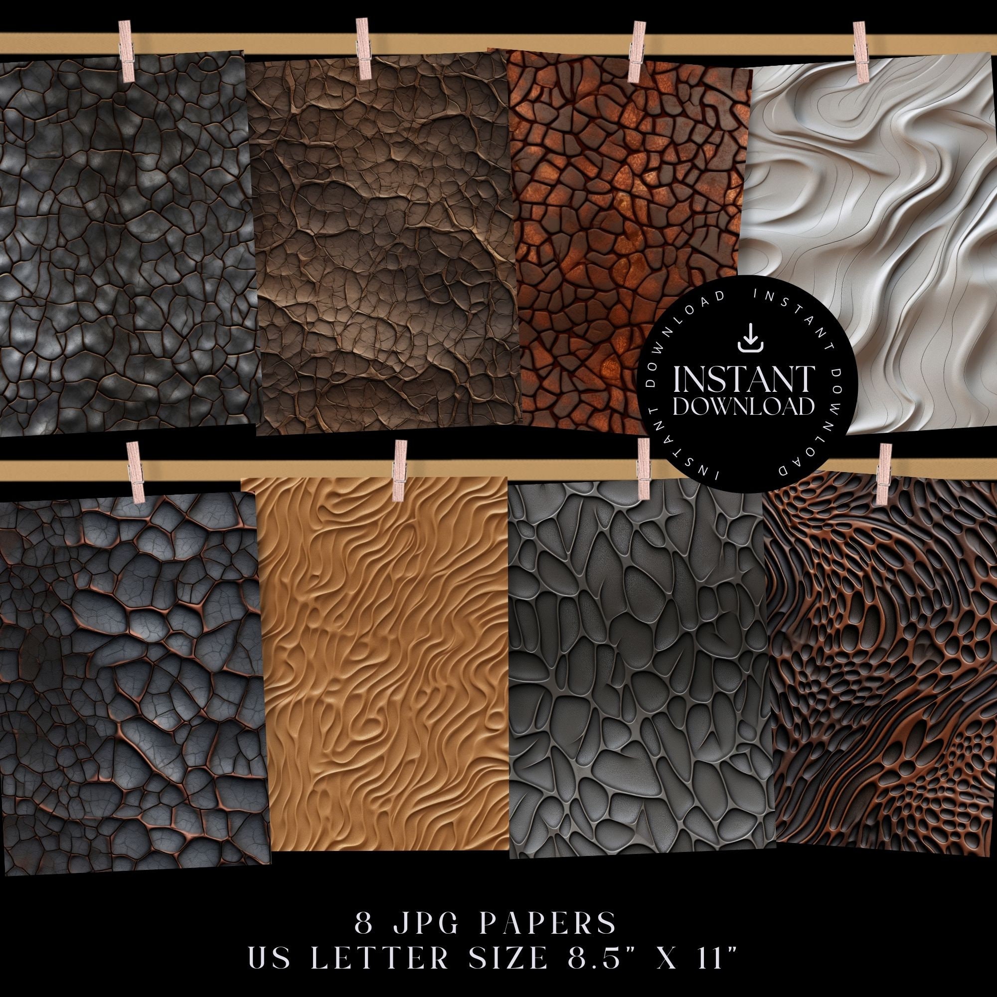 Texture Pack, Leather Look Overlays, Digital Download Bundle, Grunge ...