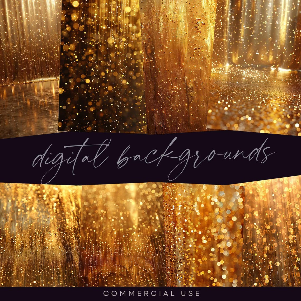 Gold Foil Backdrop, Gold Sparkles Digital Background, Sequin Overlay ...