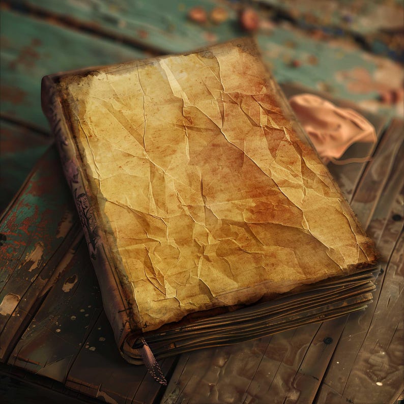 Vintage Torn Junk Journal Pages, Crumpled Plain 6 Digital Journal Paper ...