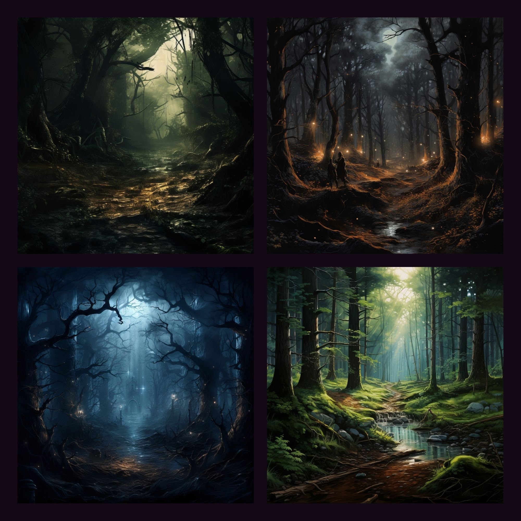 Enchanted Forest Backdrop, Magical Background, Woodland Overlay ...