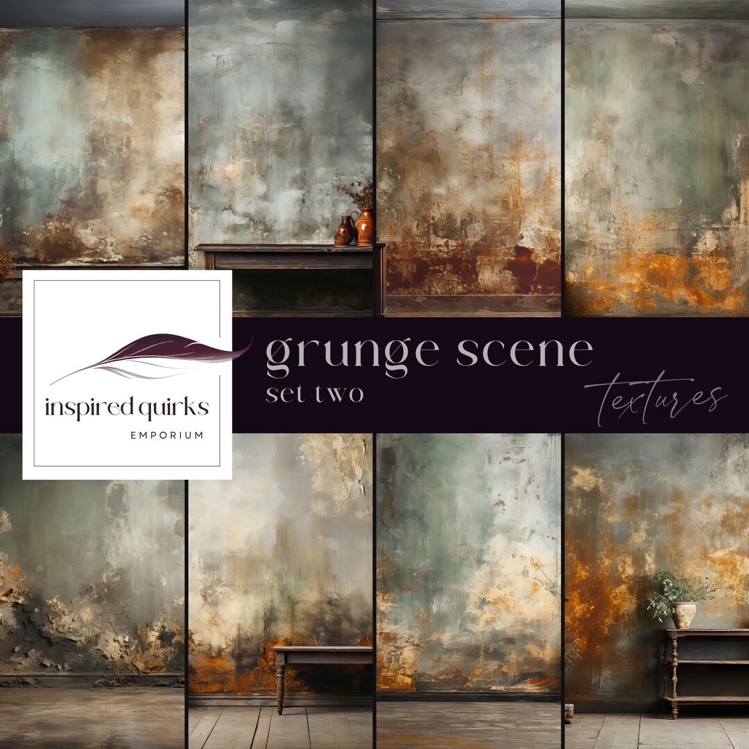 Vintage Room Scene Studio Backdrop, Grunge Digital Background, Urban ...