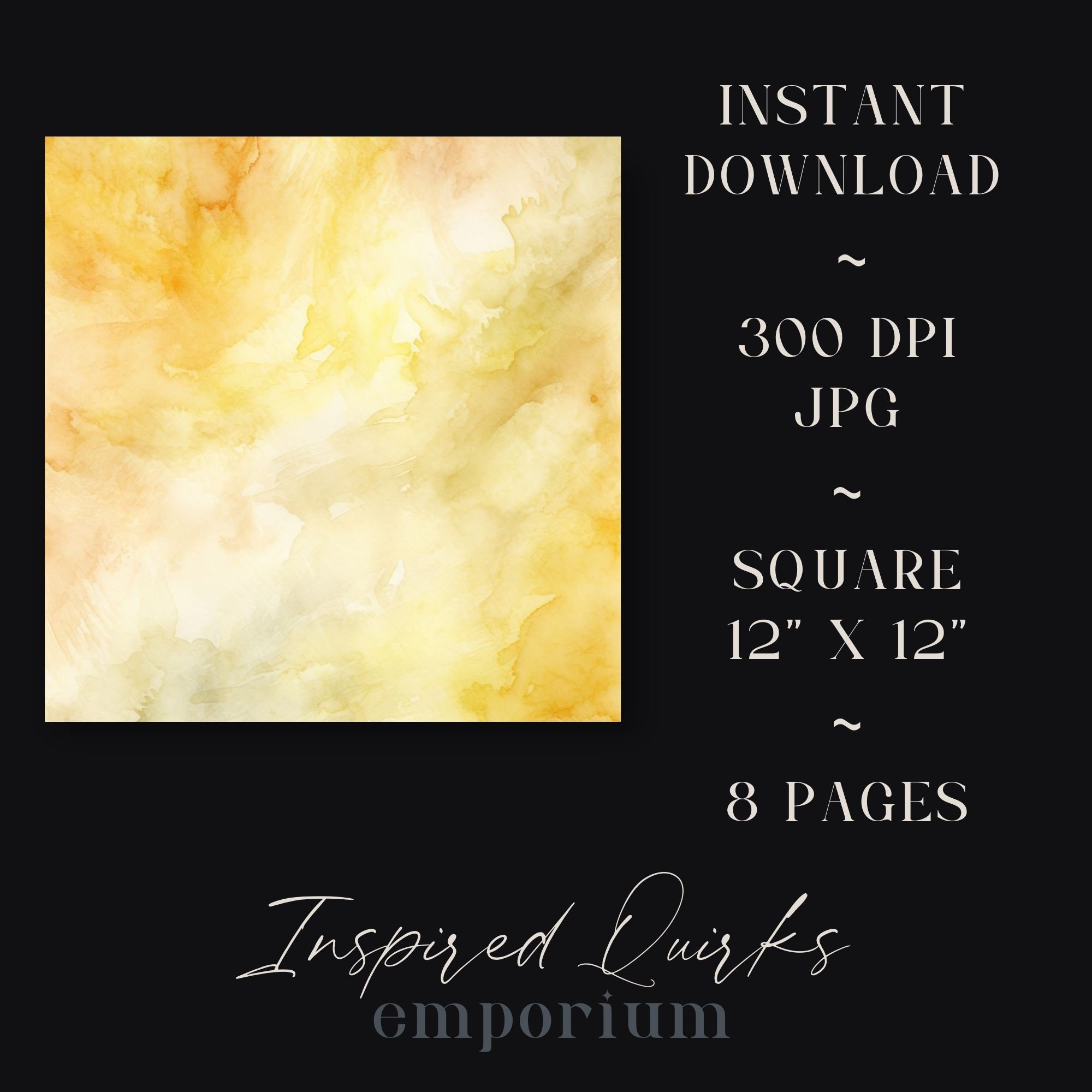 Yellow Watercolor Washes Textures, Pastel Background for Commercial Use ...