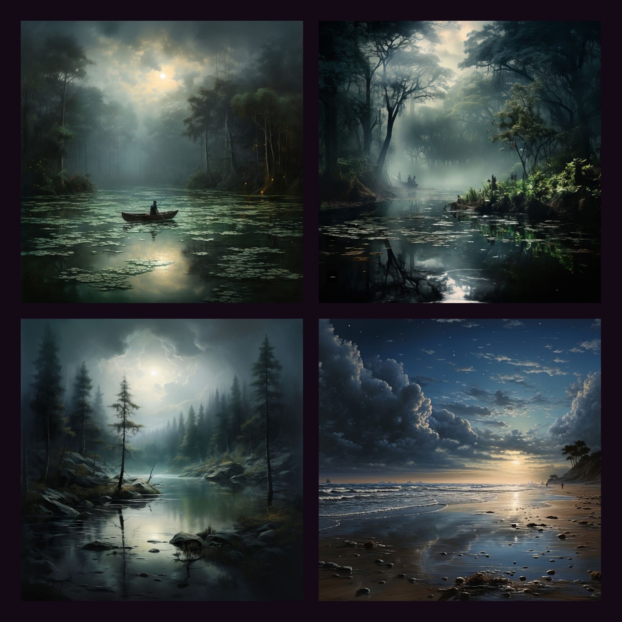 Lake Digital Background, Waterside Sunset Backdrops, Lakeside Photo ...