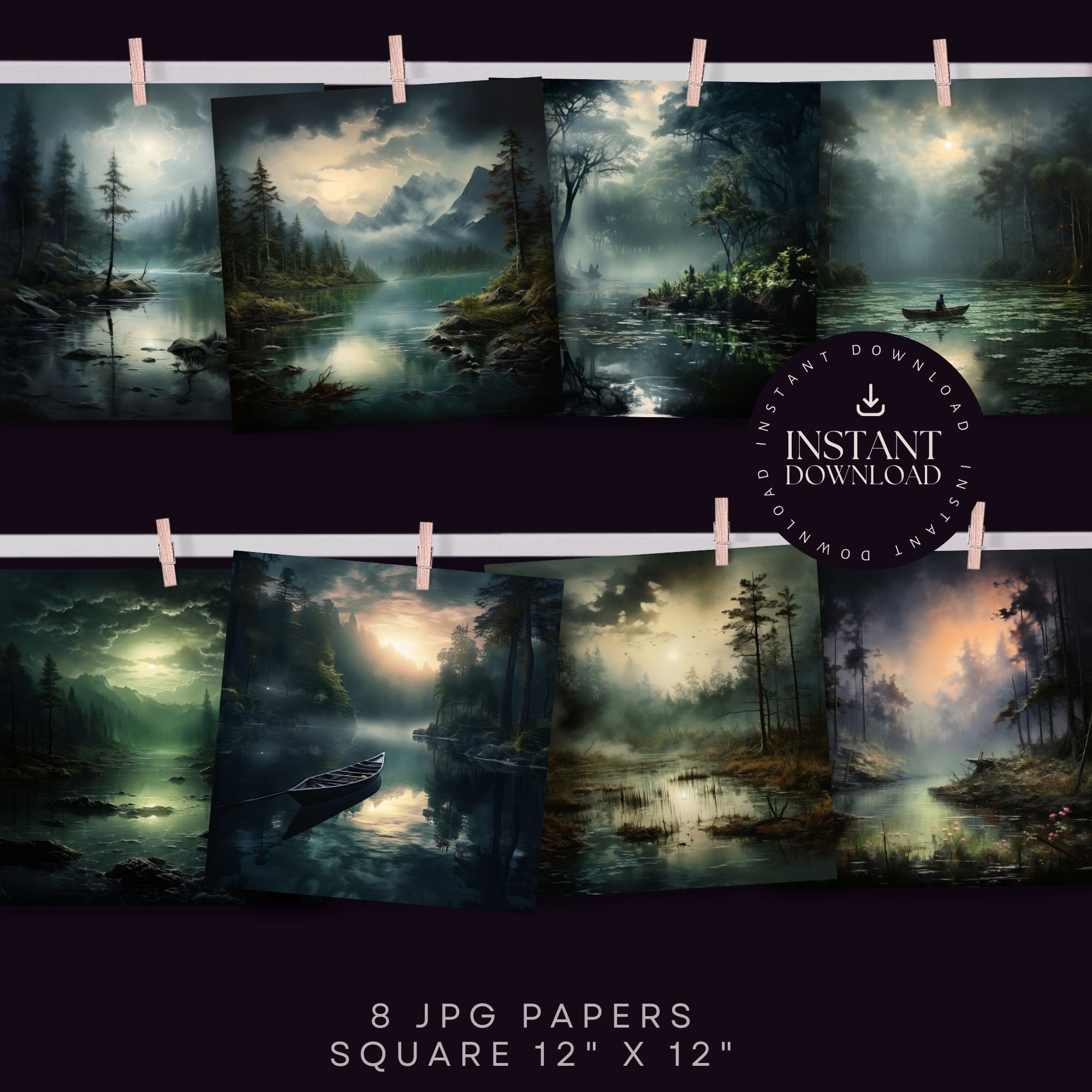 Lake Digital Background, Waterside Sunset Backdrops, Lakeside Photo ...