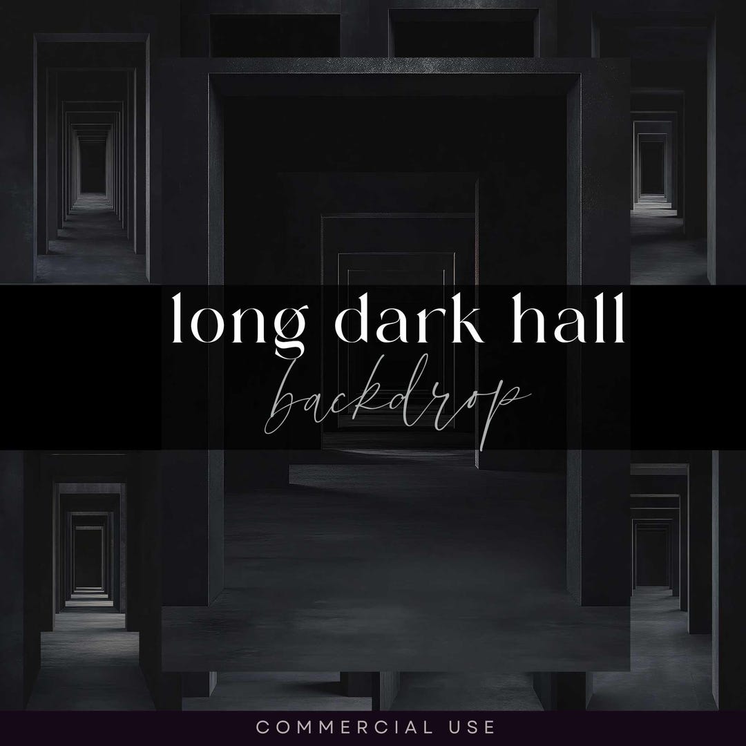 Dark Hall Background, Tunnel Backdrop, Dark Studio Scene, Night ...