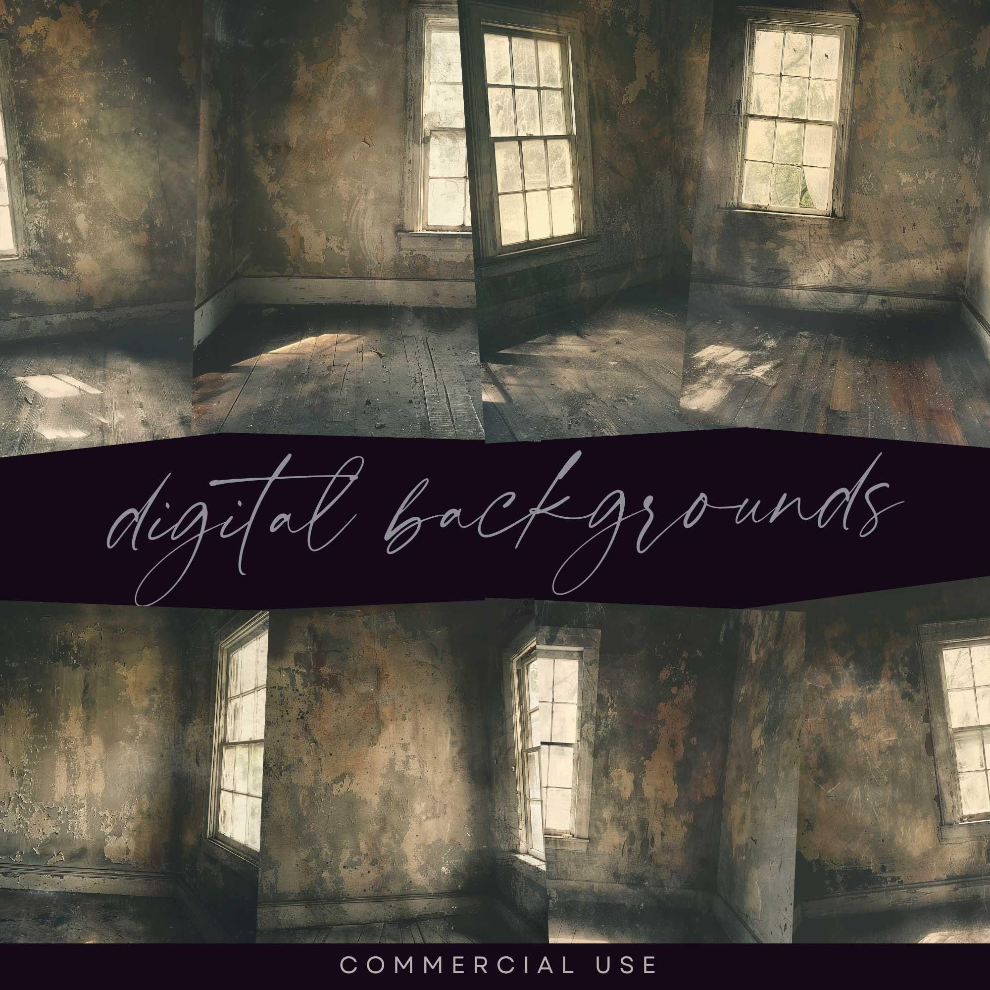 Old Sunlight Room Backdrop, Grunge House Digital Background, Rustic ...