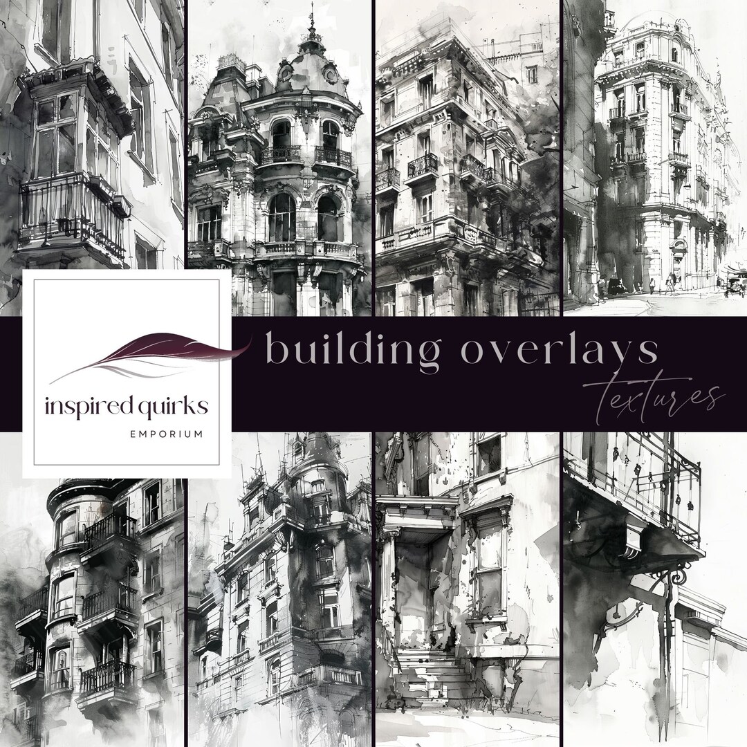 Building Overlays, Monochrome Textures, Digital Download, Photoshop ...