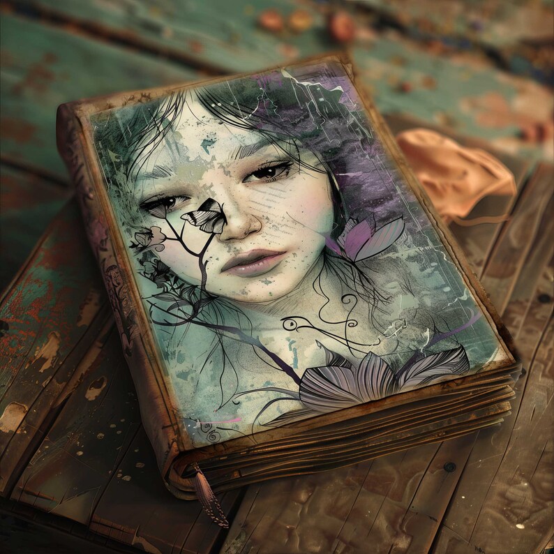 Whimsical Girls Junk Journal Pages, Whimsical Ephemera, Whimsical Junk ...