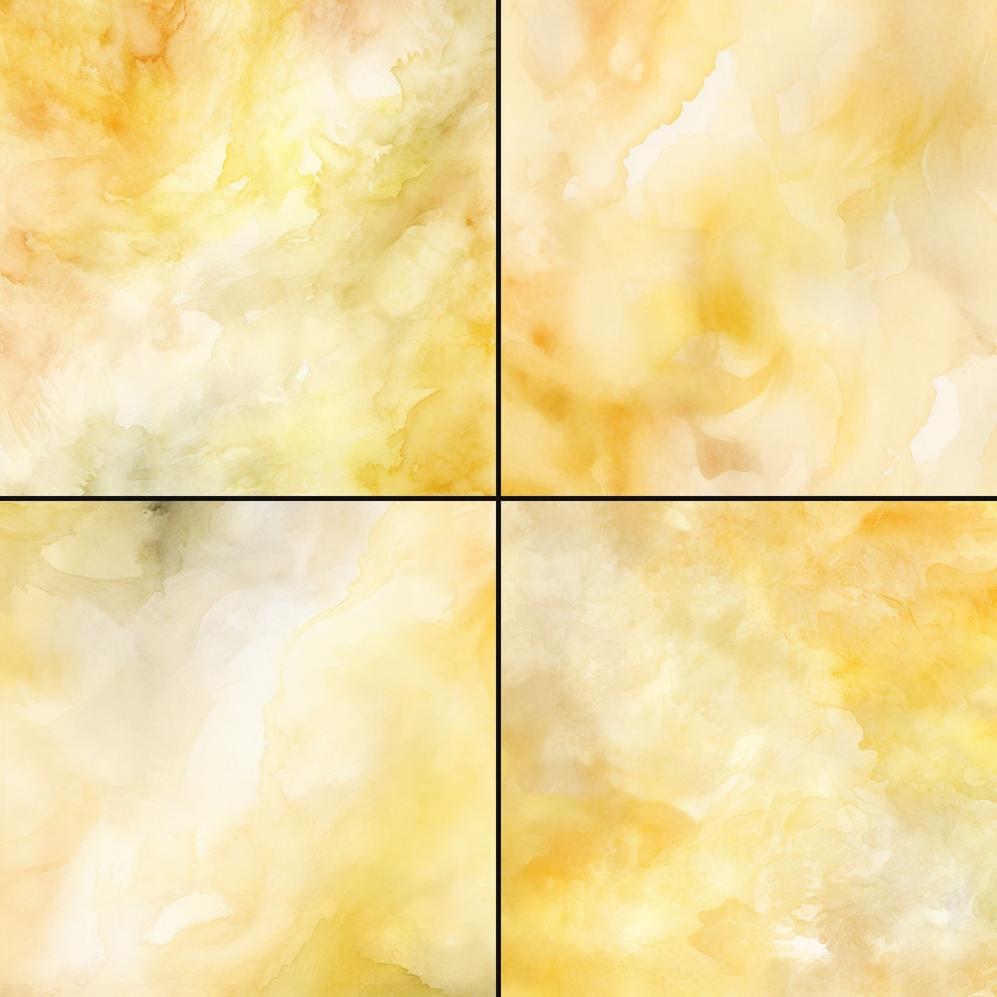 Yellow Watercolor Washes Textures, Pastel Background for Commercial Use ...