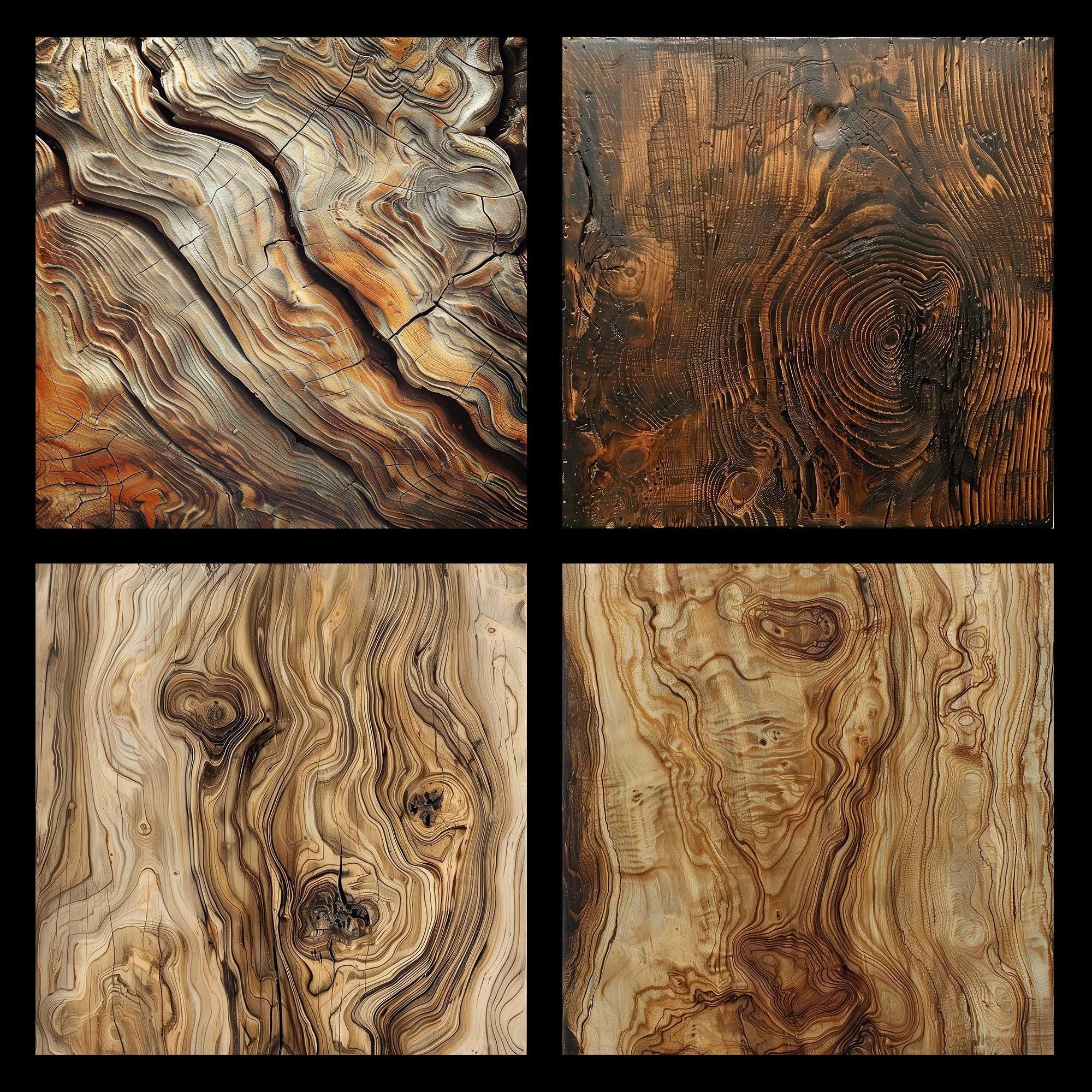 Distressed Wood Digital Paper, Tree Trunk Textures, Knotted Tree ...