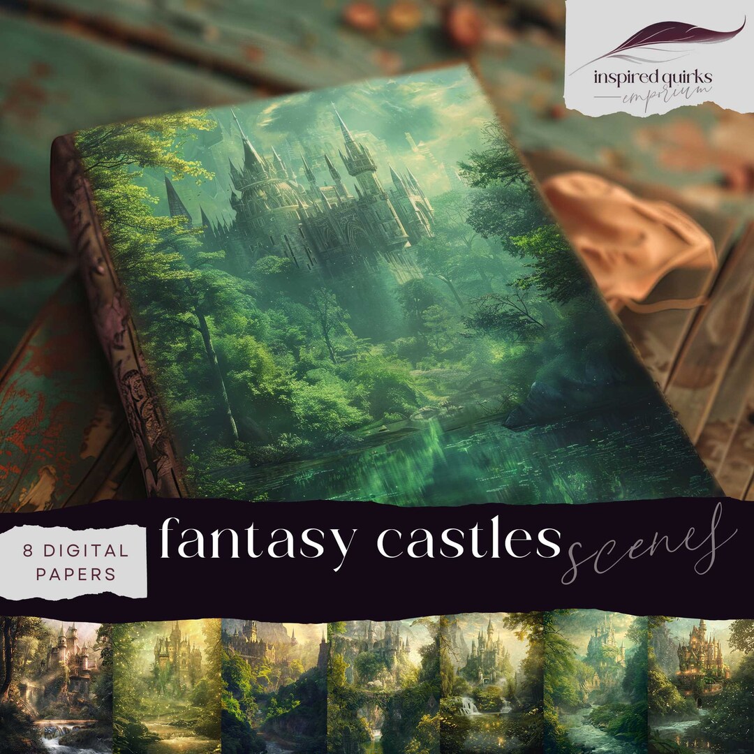 Princess Castle Digital Backdrop, Enchanted Fairytale Background ...