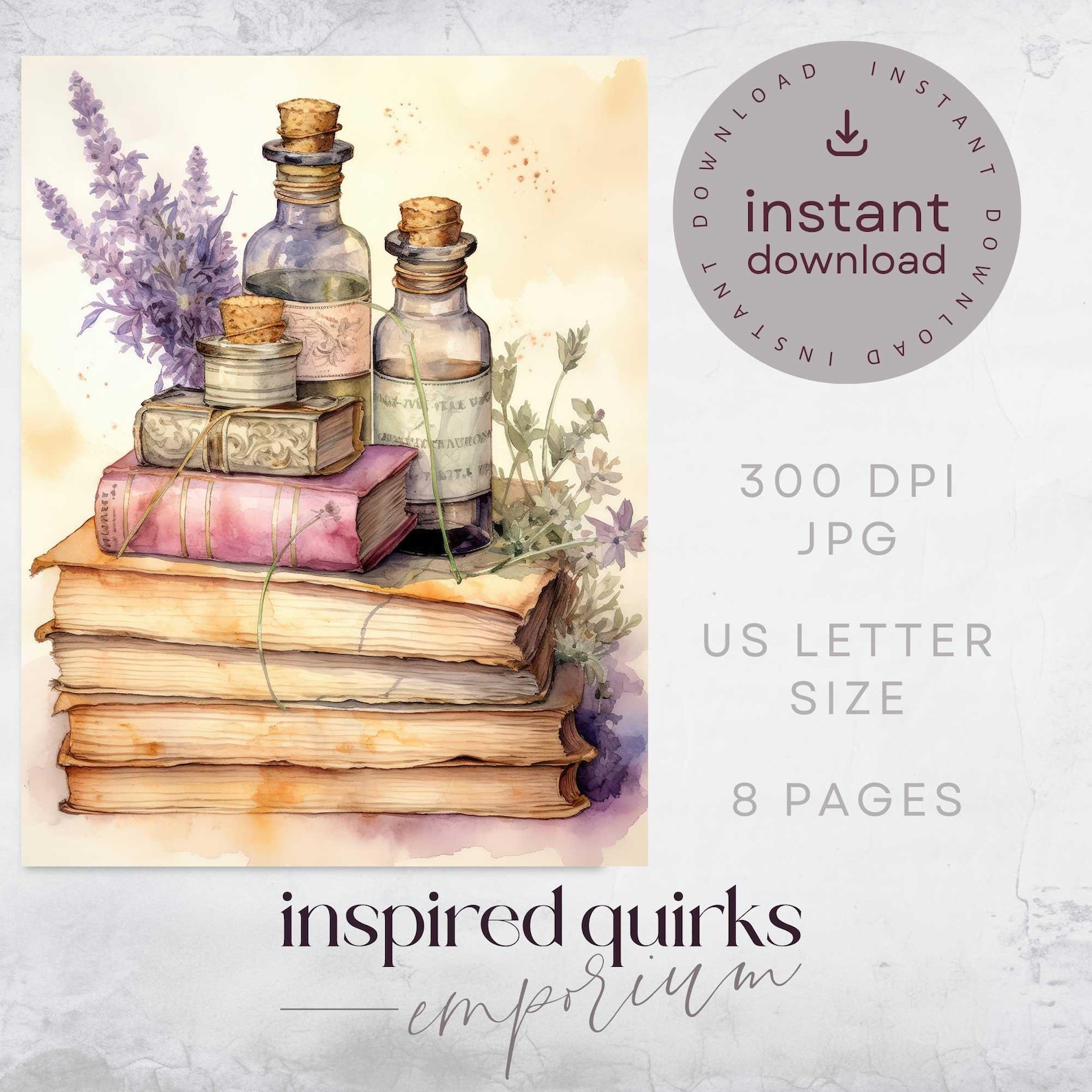 Aromatherapy Junk Journal Pages, Digital Journal Paper, Vintage ...